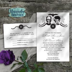 Frankenstein Invitations Etsy