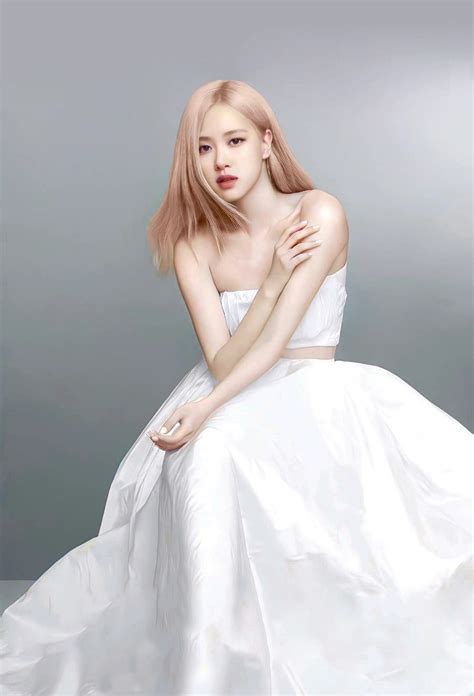 Rosé Vogue Photoshoot Rose White Dress