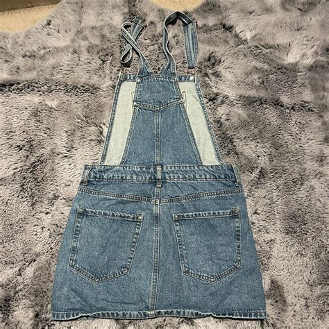 Mini Denim Overalls W Skirt Depop