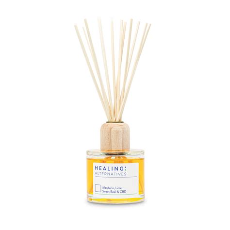 Cbd Reed Diffuser Mandarin Lime And Sweet Basil 100ml Healing