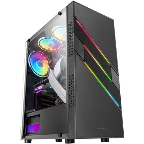 Pc Chassi Medelstor E Atx Mars Gaming Mc U3 Rgb Glaspanel Svart