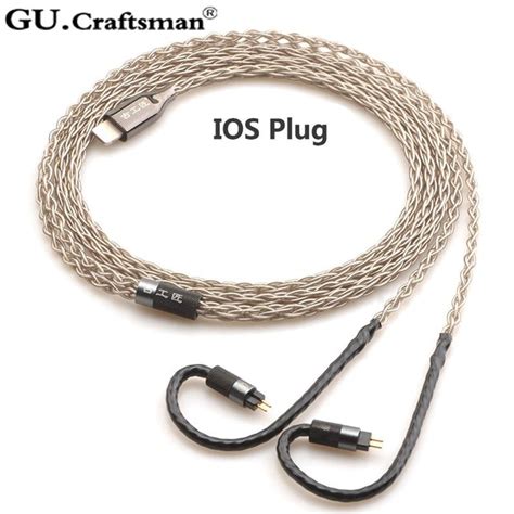 Gucraftsman 6n Silver Upgrade Cable For 2pin 64audio A12tu12 Tia