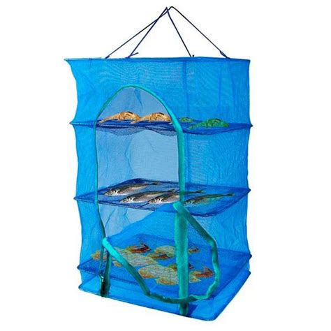 Сетка для сушки рыбы грибов овощей и фруктов 46 46 75 см Синий фото отзывы характеристики