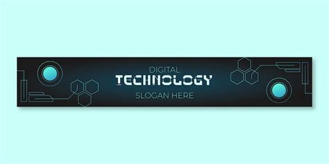 Free Vector Technology Linkedin Banner Template