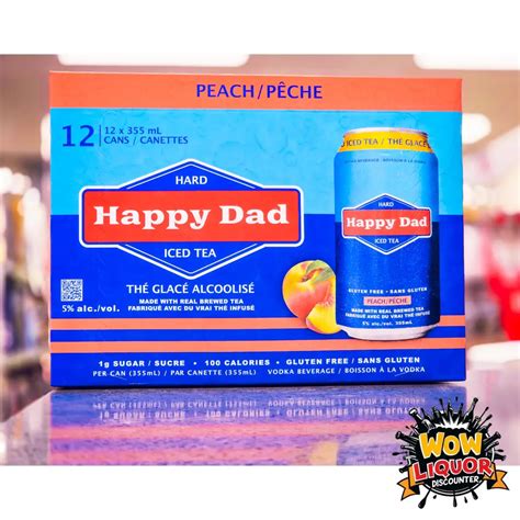 Happy Dad Hard Iced Tea Peach 12 Pack Wow Liquor Discounter