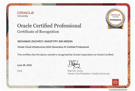 Zachroy Anazfitry On Linkedin Oracle Oracleuniversity Cohere Genai Langchain Llama…