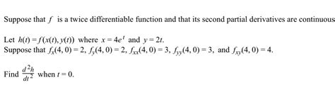 solved suppose that f is a twice differentiable function and