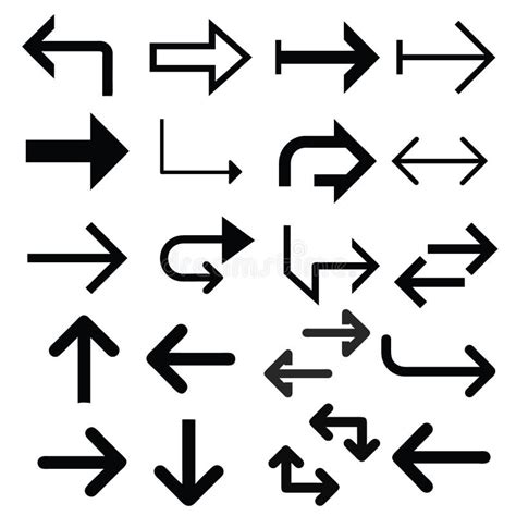 Arrows Set Icons Arrow Vector Collection Arrow Cursor Modern Simple