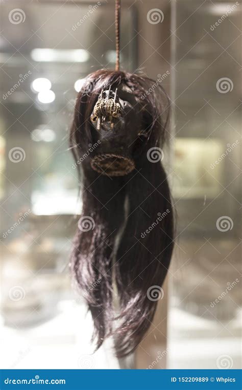 Jivaro People Shrinking Head Editorial Stock Image Image Of Collection Peru 152209889