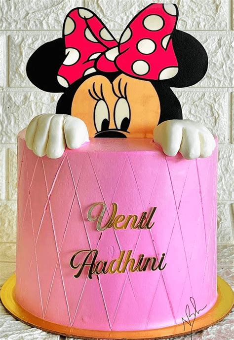 Mini Mouse Birthday Cake Ideas Images Pictures