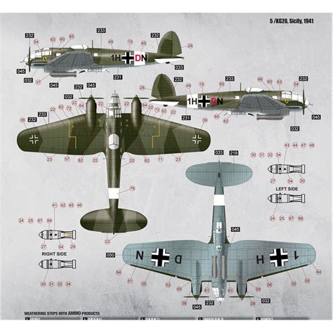 Border Model 135 Heinkel He 111 H 6 Wwii German Bomber Border