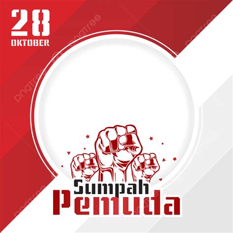 Gambar Sumpah Pemuda Twibbon Design Vector Sumpah Pemuda Sumpah