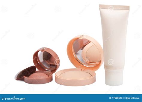 Assorted Makeup Isolated Stock Image Image Of Compact 17520543