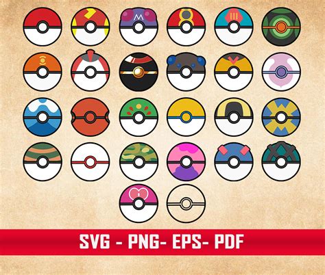 Artstation Pokeballs Svg Pokemon Svg Vector Anime Png Artworks