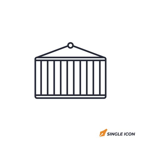 Shipping Container Icon Illustration Shipping Container Symbol