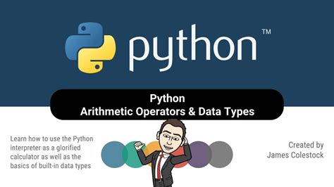 Python Arithmetic Operators And Data Types Youtube