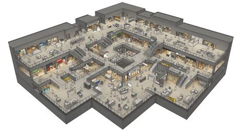 Centralized Corridors Stock Illustrations 4 Centralized Corridors