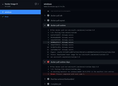 Runtime Deps50 Cannot Be Pulled On Windows Server · Issue 2634