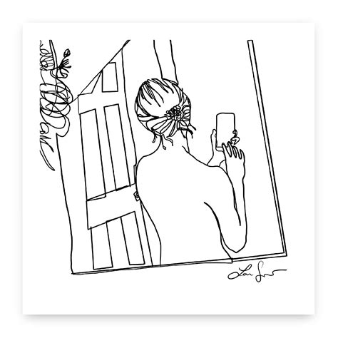 Updo Selfie Art Print Flourish Fern
