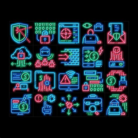 Pentesting Software Neon Glow Icon Illustration 17790243 Vector Art At