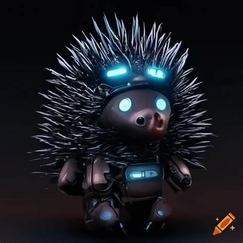 Sci Fi Robotic Hedgehog With A Satchel Bag On Craiyon