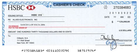 Cashier Check Template Free Word Template