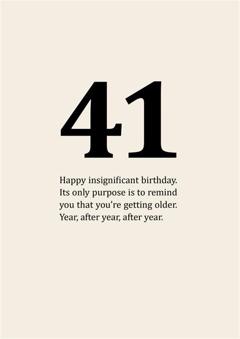 Insignificant 41st Birthday Card Thortful