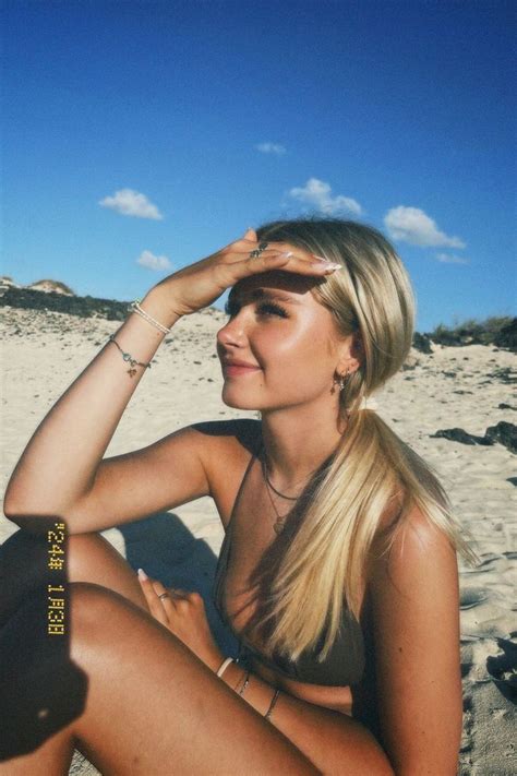 Lizzie Young Strandposen Strand Foto Ideen Haare Blond Färben