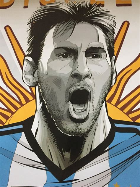Original Fifa World Cup 2014 Argentina Lionel Messi Espn Soccer Poster 24 X 36 2025855390