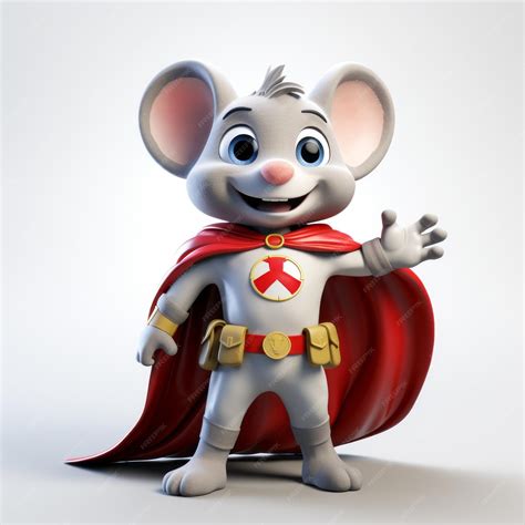 Premium Photo Eyecatching 3d Cgi Mouse With Cape In Detailed Character Design Style