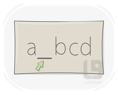 Definition And Meaning Of Underscore In English Picture Dictionary