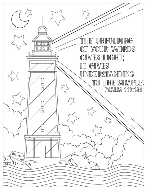 Book Of Psalms 37 Page Bible Coloring Book Download Only Sunday
