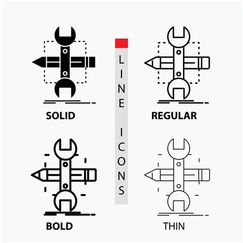 Build Design Develop Sketch Tools Icon In Thin Regular Bold Line