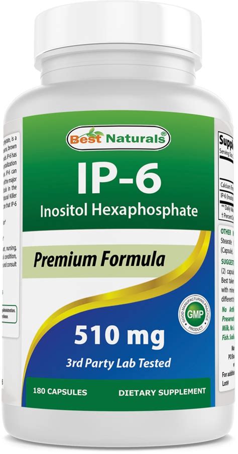 Best Naturals Ip 6 Inositol Hexaphosphate 510 Mg 180 Capsules
