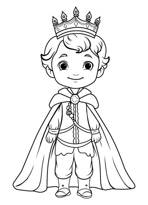 Prince Colouring Pages Sketch Coloring Page