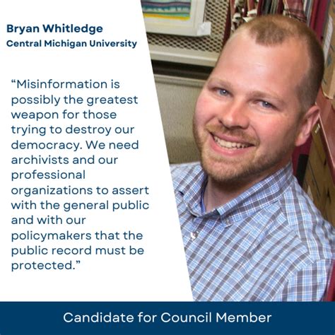 Bryan Whitledge Candidate For Council Member Society Of American