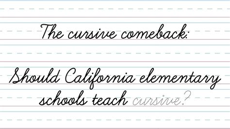 Cursive Writing Poster For The School Classroom Educa