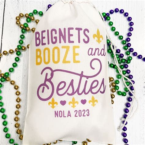 Beignets Booze And Besties Custom Bags