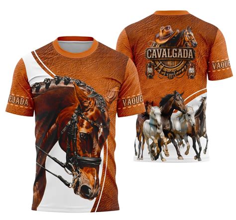 Camisa Vaquejada Cavalgada Rodeio Personalizada Modelo 17