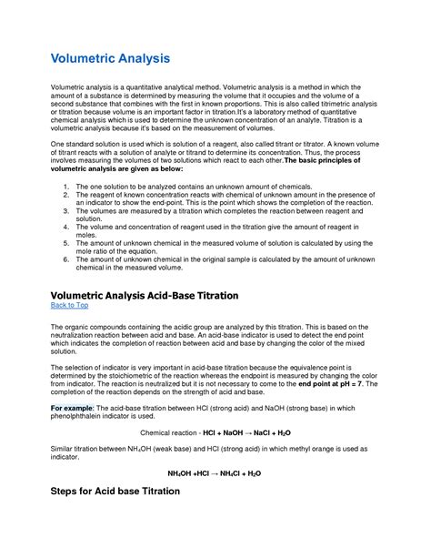 Solution Calculating Volumetric Analysis Studypool