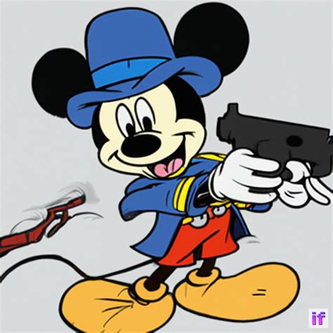 Mickey Mouse With A Gun