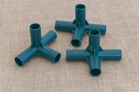 Green Plastic Pipe Multifunctional Three Way Tee Four Angle Tube