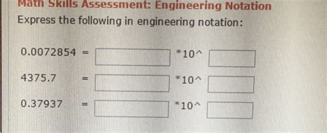 Solved Express The Following In Engineering Notation