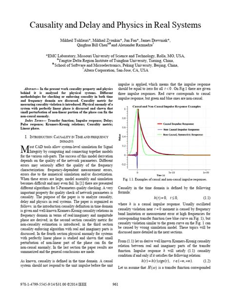 Causality And Physics Pdf Phase Waves Convolution