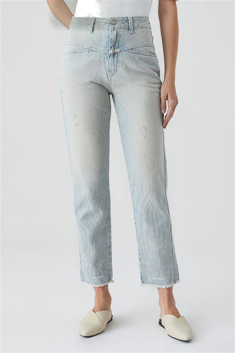 Women Pedal Pusher Jeans Light Blue Online Outlet Otrium