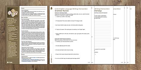 Gcse English Language Writing Intervention L4 Twinkl