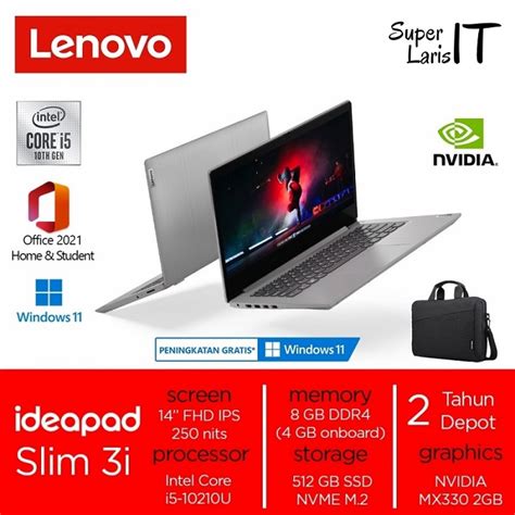Jual Lenovo IP3 IdeaPad 3 14IML05 K2ID I5 10210U 8GB 512GB MX330 14 W11 OHS Shopee Indonesia