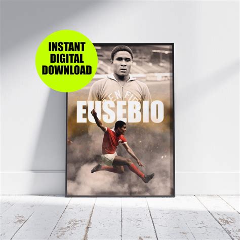 Eusebio Football Poster Eusebio Poster Football Poster Football Print Football Wall Art