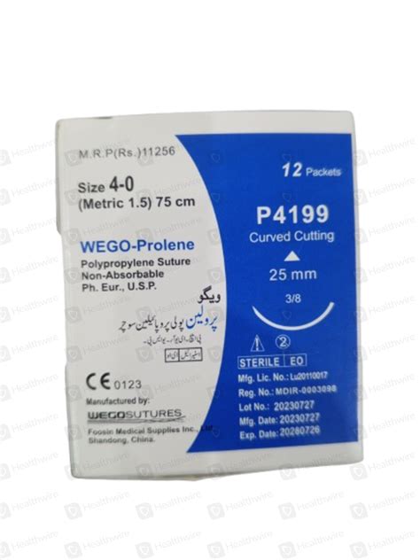 Wego Prolene Size 4 12s Packets Price In Pakistan Uses Dosage
