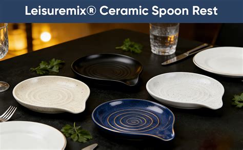 Ceramic Spoon Rest For Kitchen Counter Coffee Spoon Holder Easy To